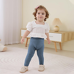 U.nikaka Unisex Baby 0-6 Months 5-Pack Pants in Grey White Black Orange and Pink