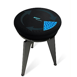 Sojoy iGelComfort Deluxe Gel Swivel Seat Cushion with Supportive Memory Foam 360 Degrees Rotating Seat Cushion for Home,Stool Chair,Office, 13.5 Inches in Diameter