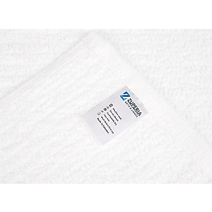 ZUPERIA Bar Mop Kitchen Towels- 12 Pack, 16 x 19 Inches, Bar Mop Towels -100% Cotton Barmops Towels - Super Absorbent, Multi-Purpose for Home, Kitchen and Bar Cleaning (White)