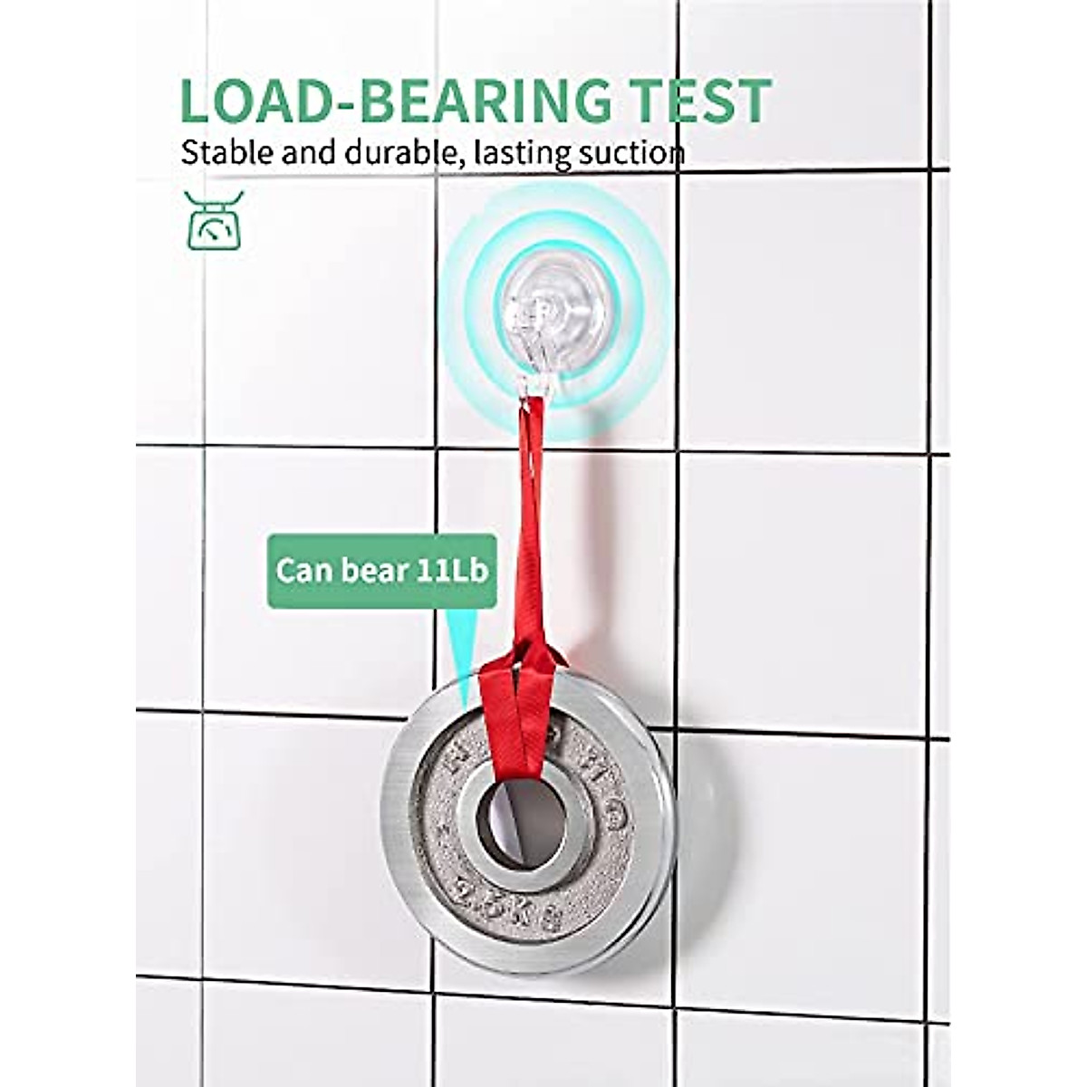 ZBYOMI Suction Cup Hooks, Reusable Vacuum Suction Cup Hooks, Punch-Avoided Suction Hooks- Powerful Waterproof Shower Hooks for Bathroom，Kitchen，Glass Door use