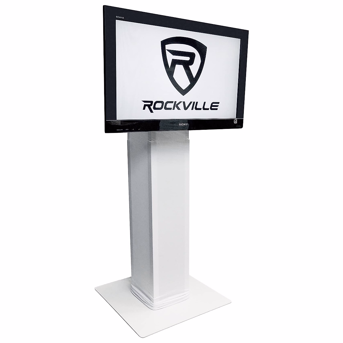 (2) Rockville RTP33-TV Pro Totem DJ Speaker/Lighting Stands w/Detachable TV Mount