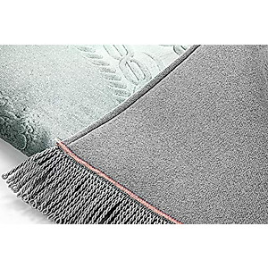 Luxury Silky Velvet Muslim Prayer Rug | Janamaz | Sajadah | Soft Islamic Prayer Rug | Islamic Ramadan Eid Gifts | Prayer Carpet Mat, Blue