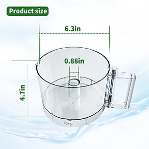 7-Cup Food Processor Work Bowl Compatible with Cuisinart DLC-10 Series,FP-631AGTX-1,NOTE:This bowl features 2 tabs on the top rim of the workbowl