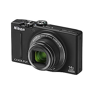 Nikon COOLPIX S8200 16.1 MP CMOS Digital Camera with 14x Optical Zoom NIKKOR ED Glass Lens and Full HD 1080p Video (Black) (Discontinued by Manufacturer) (Renewed)