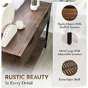 Bme, Millie Console Table, Rustic Chesnut