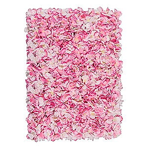 Flower Wall Panel Set, U'Artliens Artificial Wall Flower Backdrop 24x16 Inch 3D Silk Hydrangea Rose Floral Panel for Photo Background Home Party Wedding Backdrop Decoration (2pcs, Pink)