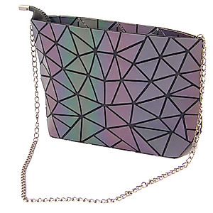Orita Women Holographic Laser Envelope Clutch Handbag Shoulder Bag Purse, Luminous, One Size
