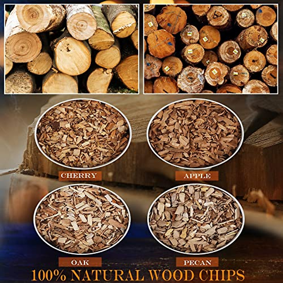 Cocktail Smoker Kit for Drinks, Zyceecby Cocktail Smoker Kit with Oak, Pecan, Cherry, Apple Wood Chips, Old Fashioned Whiskey Drink Smoker, Best Gift for Husband, Father and Cocktail Lovers