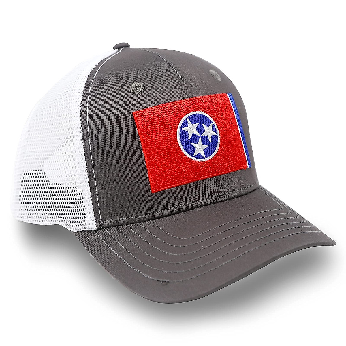 International Tie Tennessee Flag Hat for Men and Women – Adjustable One Size State Flag Cap, Baseball, Snapback, Hat Mesh Back with an Embroidered Patch