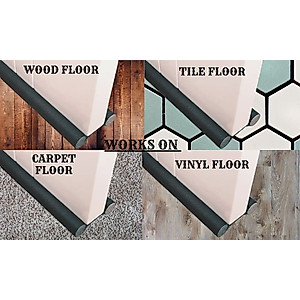 Draft Stoppers, Door Draft Stopper for Bottom of Door, Under The Door Noise Stopper, Soundproof, Lightproof, Weather Stripping Seal for Door and Window. Multi- Purpose Use. 37 Inch in (Black).