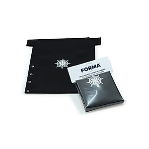 FORMA MARINE Boat Chairs High Back Black Deck Folding Marine Aluminum Teak Furniture Set of 2 M150BL