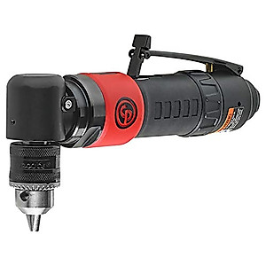 Chicago Pneumatic CP879C - Air Power Drill, Hand Drill, Power Tools & Home Improvement, 3/8 Inch (10 mm), Keyed Chuck, Angle Handle, 0.35 HP / 260 W, Stall Torque 3.2 ft. lbf / 4.4 NM - 2000 RPM