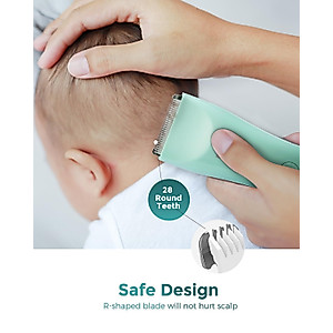 Baistom Baby Hair Clippers, Quiet & Dual-Mode Hair Cutting for 0-12, Waterproof Rechargeable & Cordless Hair Trimmer for Infant Toddler & Kids