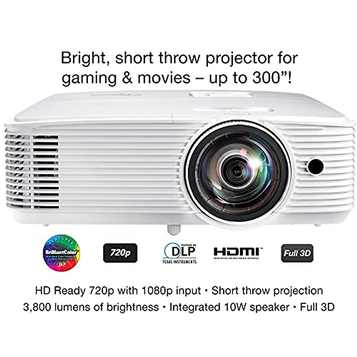 Optoma GT780 / GT780 / GT780 Short Throw 720p Projector for Gaming and Movies
