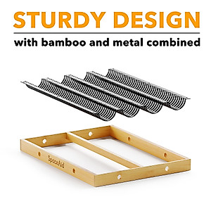 SpaceAid Coffee Pod Holder Drawer Organizer for Nespresso Vertuo Capsule, Bamboo Holder Tray Storage for Nespresso Vertuo, Compatible with 40 Big or 52 Small Vertuoline Pods (Drawer Insert)