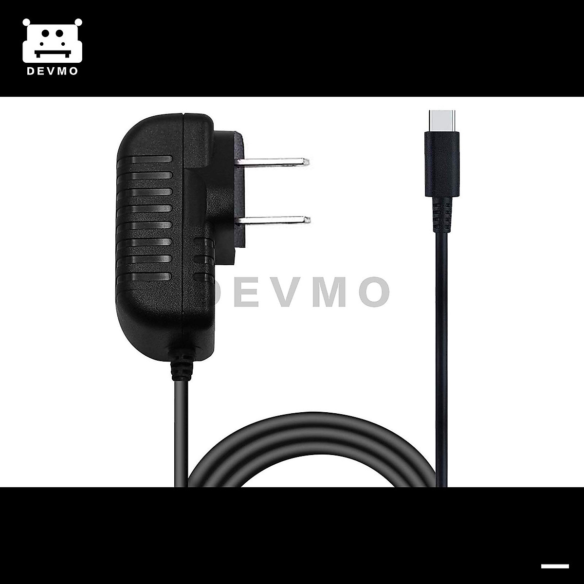 DEVMO Raspberry Pi 4b Power Supply, AC Adapter 5V 3A USB-C Type-C with Switch Button Charger Compatible with Rasberry Pi 4 Generation