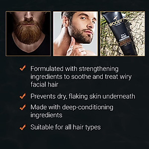 Woody's 2-in-1 Beard Conditioner, Softens and Conditions Dry, Coarse and Flakey Facial Hair, with Vitamin E, Panthenol, and Matrixyl to Soothe Facial Scruff and Skin, 4 fl oz
