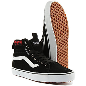 Vans Men's Hi-Top Trainers Sneaker, Suede Black Red Plaid, 10.5