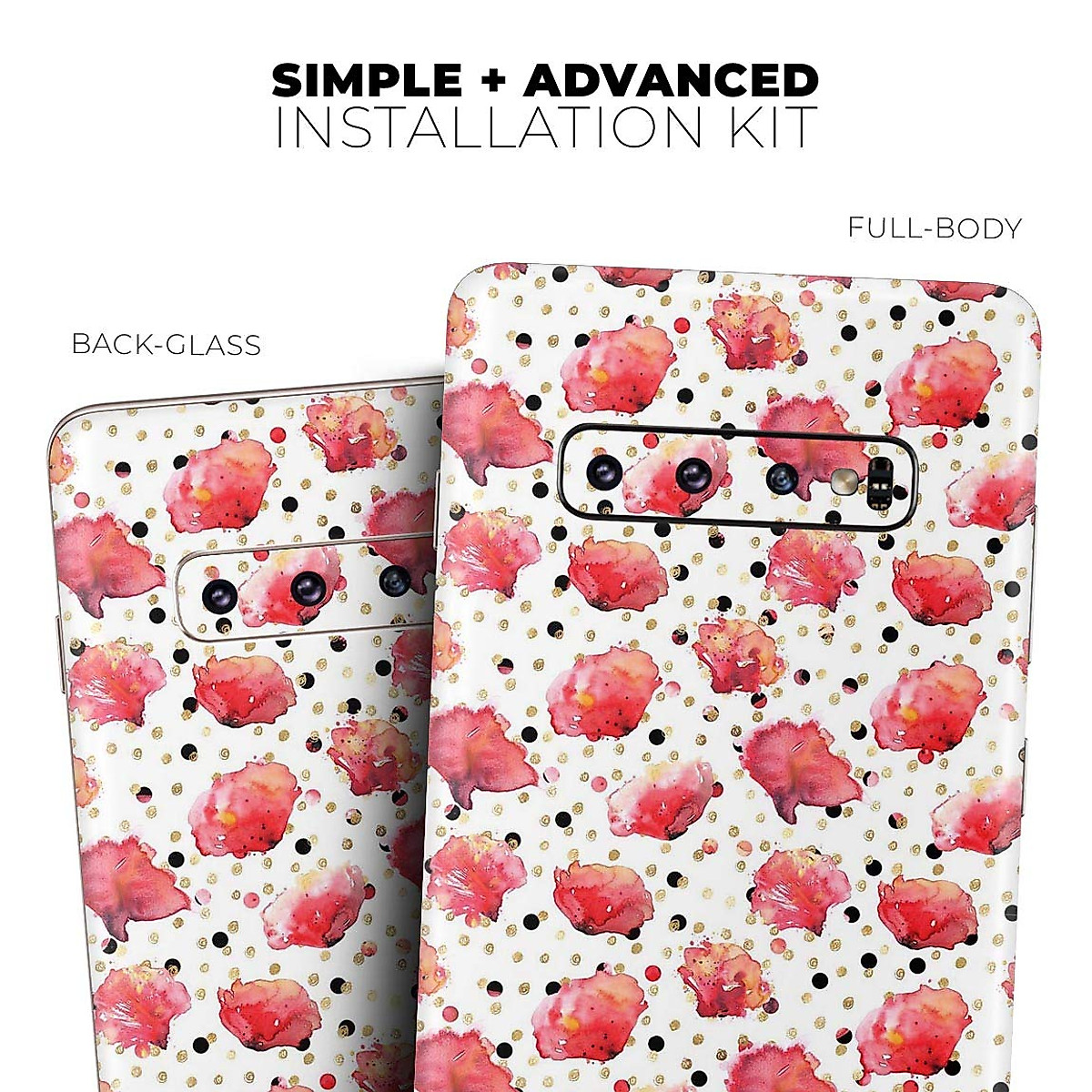 DesignSkinz Karamfila Watercolo Poppies V3 Protective Vinyl Decal Wrap Skin Cover Compatible with The Samsung Galaxy S20 (Screen Trim & Back Glass Skin)
