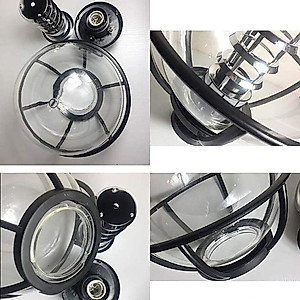 XMFXIAO Waterproof Transparent Ball Door Pillar Lamp Outdoor Home Wall Pillar Lamp Stone Column Door Lamp IP55 Transparent Railing Lamp Garden Villa Lamp Garden Landscape Lamp