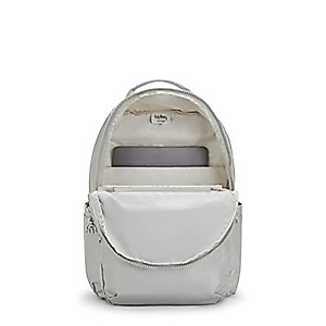 Kipling Women's Seoul 15" Laptop Backpack, Durable, Roomy with Padded Shoulder Straps, Bag, Bright Metallic, One Size