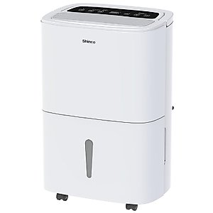 Shinco 6,000 Sq.Ft Energy Star Dehumidifier, Ideal for Large Rooms and Home Basements, Efficient Moisture Removal with Adjustable Humidity Control, 1.32 Gallons Water Tank