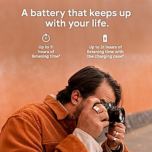 Google Pixel Buds Pro - Noise Canceling Earbuds - Up to 31 Hour Battery Life with Charging Case[2] - Bluetooth Headphones - Compatible with Android - Porcelain