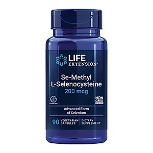 Life Extension Se-Methyl L-Selenocysteine - 200mcg - Advanced Form of the Antioxidant Selenium – Selenium Supplement Pill for Immune Health - Non-GMO, Gluten-Free, Vegetarian – 90 Capsules
