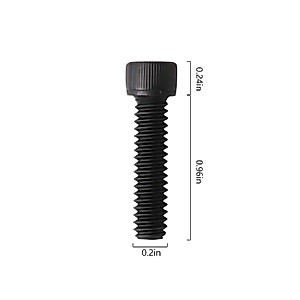 Socket Head Cap Screw, 1/4-20 x 1, Alloy Steel, Black Oxide, Hex Socket Coarse Thread, 1/4 inch Hexagonal Allen Bolt, Length: 1 inch, Full Thread (Quantity: 20)