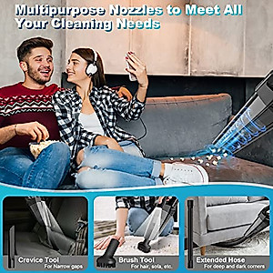 Blestan Handheld Vacuum Cordless Car Vacuum with LED Light, 9000PA Hand Vacuum Portable Mini Vacuum, Hand Held Vacuum Cleaner for Home Car Office, Black