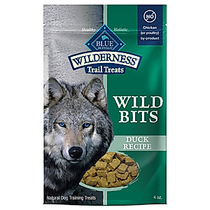 Blue Buffalo Wilderness Wild Bits Soft & Chewy Training Treats for Dogs, Grain-Free, Duck Recipe, 4-oz. Bag
