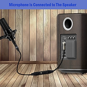 PNGKNYOCN 1/4 to XLR Cable 90 Degree Right Angle 6.35 mm TRS Male Plug to XLR Female Jack Audio Stereo Microphone Cable for Speakers, Stage, DJ and More（50cm）