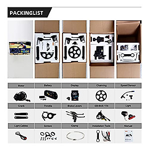 BAFANG Mid Drive Motor Kit Electric Bicycle Conversion Kit Central Motor 50.4V 750W 68mm 100mm for Road Bike with 50.4V 19Ah Removable Lithium Battery (New DIY Model Series) for MTB, City Road Bike