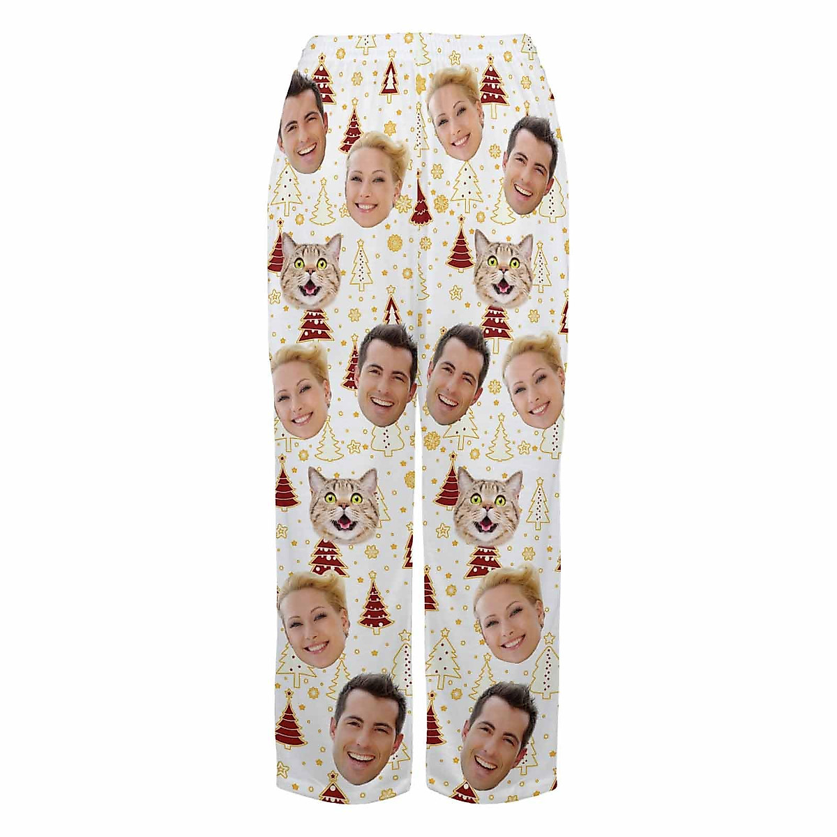 Personalized Face Photo Pajamas for Men Women Custom Christmas Face Pajama Pants Sleepwear Bottoms for Christmas Birthday