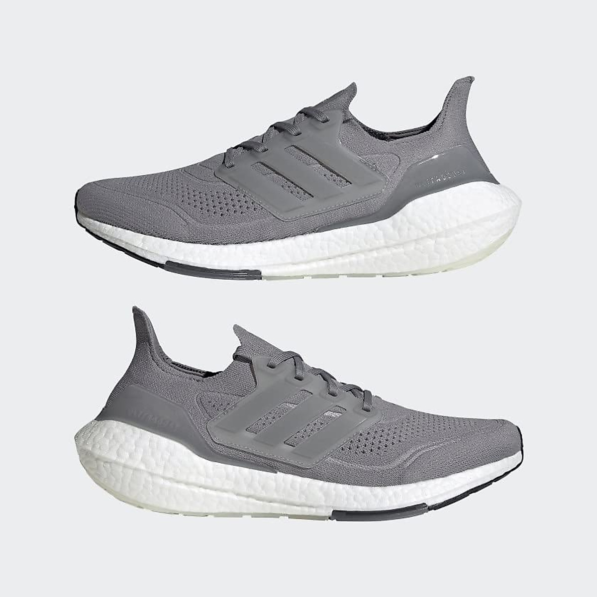 adidas Men's Ultraboost-21 Running Shoe, Grey/Grey/Grey, 11