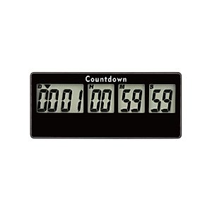 Yooreal Digital Kitchen Timer,Retirement Countdown Timer 9999 Days,Magnet Design,Loud Alarm,Tracks Wedding Vacation Working Cooking Baby Birth (Black)