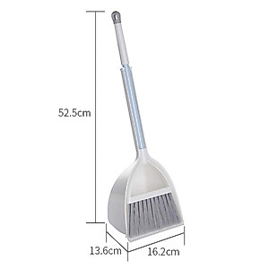 Gadpiparty Mini Broom and Dustpan Set, Small Broom with Dustpan Broomstick, and Pan Comb Sweeping Little Housekeeping Helper for Kids Home Kitchen Housework Cleaning Craft (White)