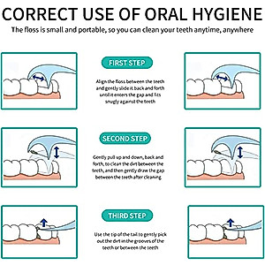 LEEGAWU Dental Floss Travel Floss Professional Toothpicks Sticks Dental Floss Picks Flossers with Travel Case Superfine Floss Picks Dental Picks for Teeth Cleaning (300count)
