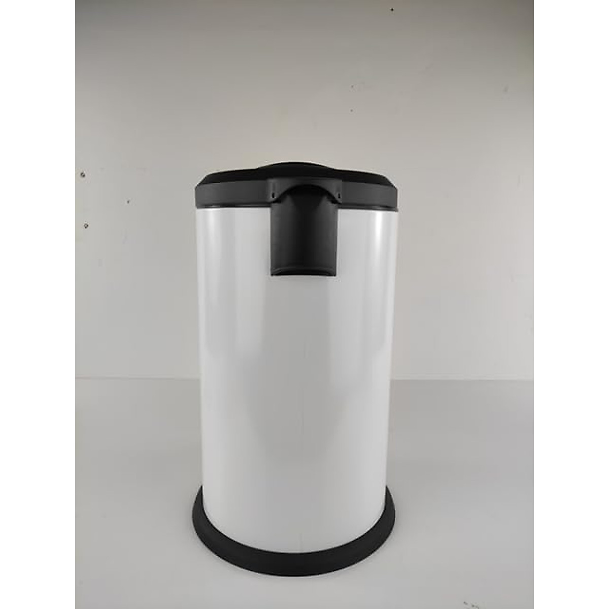 Ready Covers Premium Steel Garbage Trash Can Wastebasket + Built in Compression System + Inner Liner and Foot Pedal - White (40L/13Galloon)