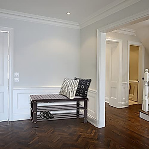 Karl home 3-Tier Bamboo Shoe Rack Bench, Entryway Shoes Storage Shelf Organizer Holds 550 LBS, Shoes Change Benches for Front Door Bathroom Hallway Bedroom Living Room 35.4 x 11 x 17.7 Inches Coffee