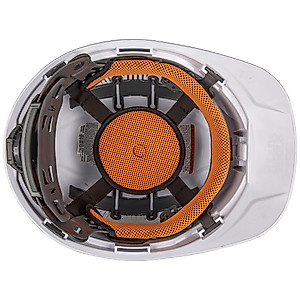 Klein Tools 60105 Hard Hat, Vented Cap Style, Padded Self-Wicking Odor-Resistant Sweatband, White