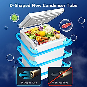 LifePlus Chest Freezer, 3.8 Cubic Feet Small Deep Freezer w/Removable Basket & Wheels, Super Quiet & Energy Saving, Top Open Loading Compact Box Freezer For Meat Breast Milk, Mini