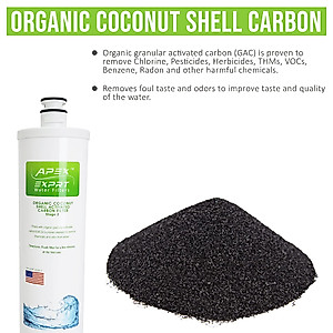 EXPRT RF-2034A Quality Undersink Pre Filters - 4 Pack Replacement Cartridges - PP (Polypropylene) 5 Micron Sediment Filter, Coconut Shell Carbon, Carbon Block, Ultrafiltration 0.1 micron - for MR-2034