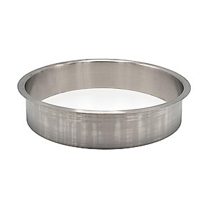 Outwater 8" (Nominal) Diameter x 2" Height 304 Stainless Steel Trash Grommets for Countertop Inserted Trash Chutes