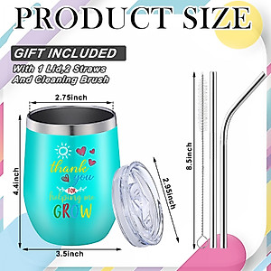 Hotop 9 Pcs Funny Teacher Appreciation Graduation Gifts Bulk for Teachers Men Women Coworkers Employees Staff Nurse Thank You Stainless Wine Tumblers(Christian)