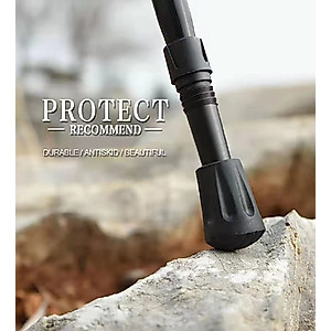 Trekking Poles Walking Poles Tips Protectors, Hiking Poles Replacement Rubber Tips for Hiking Stick, Fits Most Standard Walking Sticks - Shock Absorbing, Adds Grip and Traction