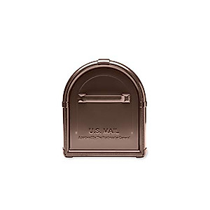 Architectural Mailboxes Hillsborough Galvanized Steel Post Mount Mailbox, Compatibility Code J, 5593C-CG-10, Copper, Large Capacity