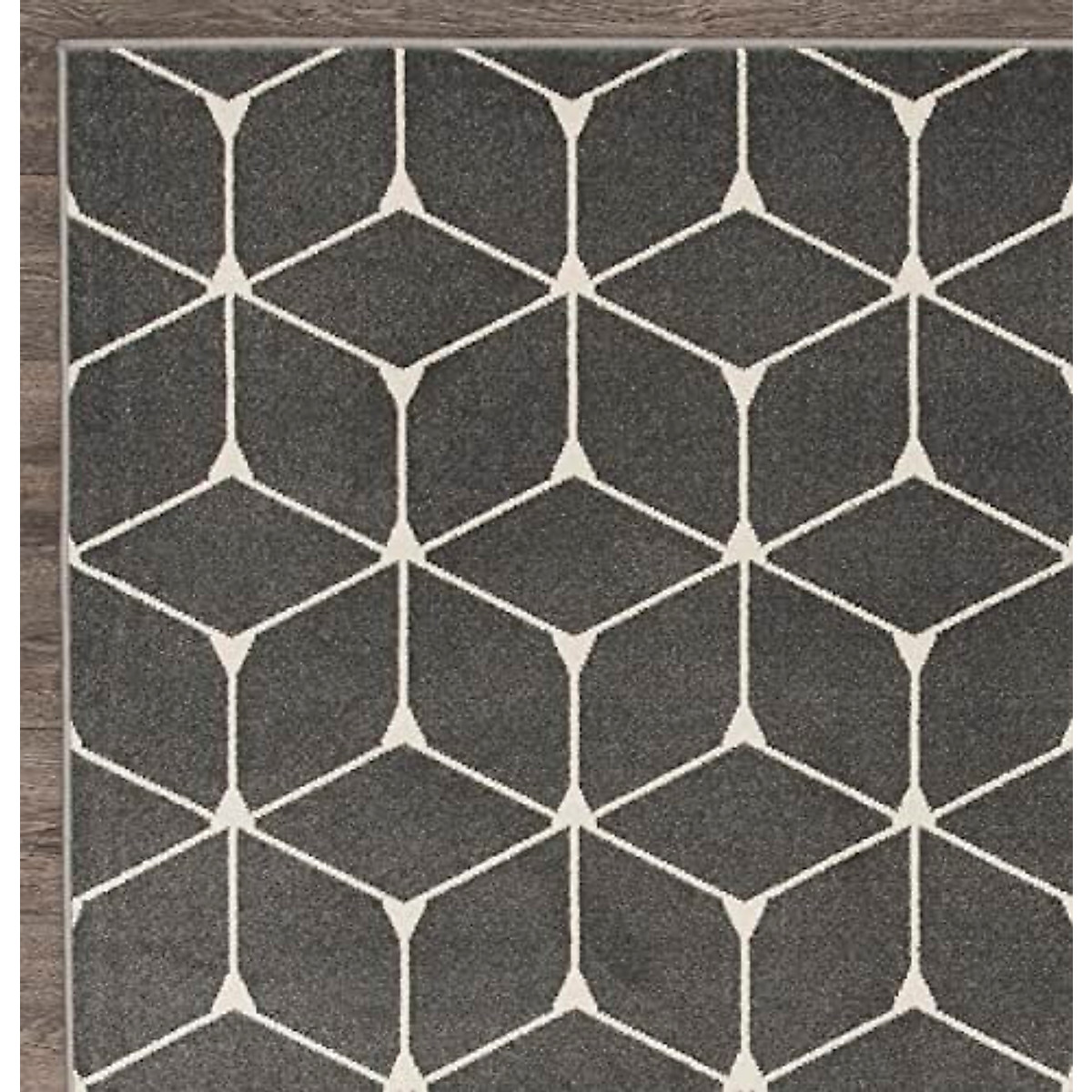 LOOMAKNOTI Tecopa Shamid 8' x 10' Grey Geometric Indoor/Outdoor Area Rug