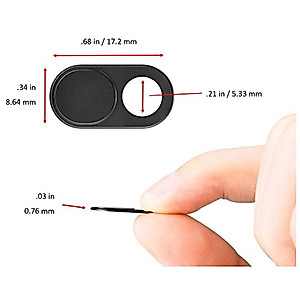 Foretra - Ultra Thin Metal Webcam Cover Privacy Slide for Your Laptop Tablet Avoid Camera Hacking and Protect Your Privacy 5-Pack (Black)