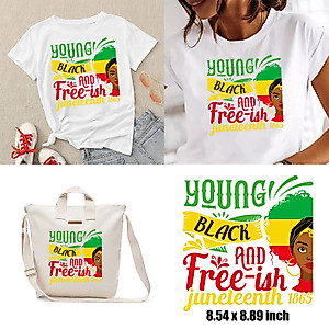 3 Sheets Juneteenth Heat Transfer Vinyl Stickers Juneteenth Decorations Independence Day Iron on Decals Memorial Day Iron on Transfers Patches Supplies for T Shirts Backpack Clothing Hat Pillow